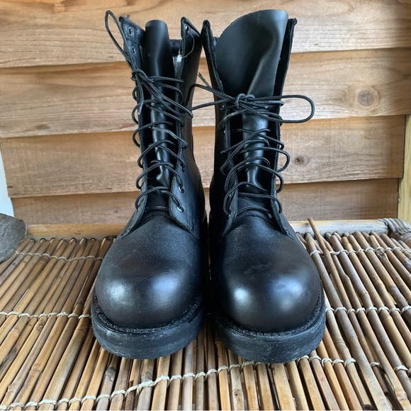 Addison | Shoes | Addison Combat Military Black Leather Vibram Soles ...